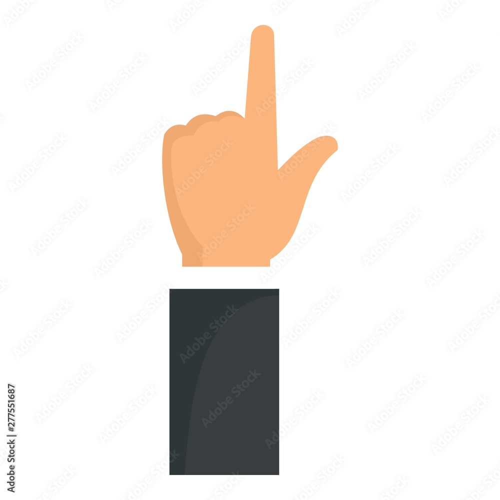 Hand finger shows icon. Flat illustration of hand finger shows vector ...