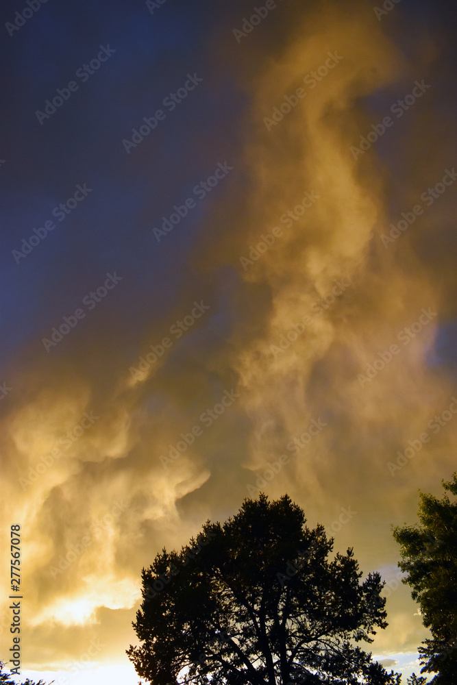 Clouds look like fire in the sky high-quality photograph for magazines ...