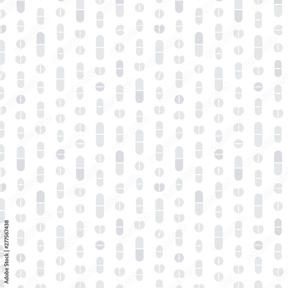 Seamless pills pattern, transparent background. Easy to edit colors in ...