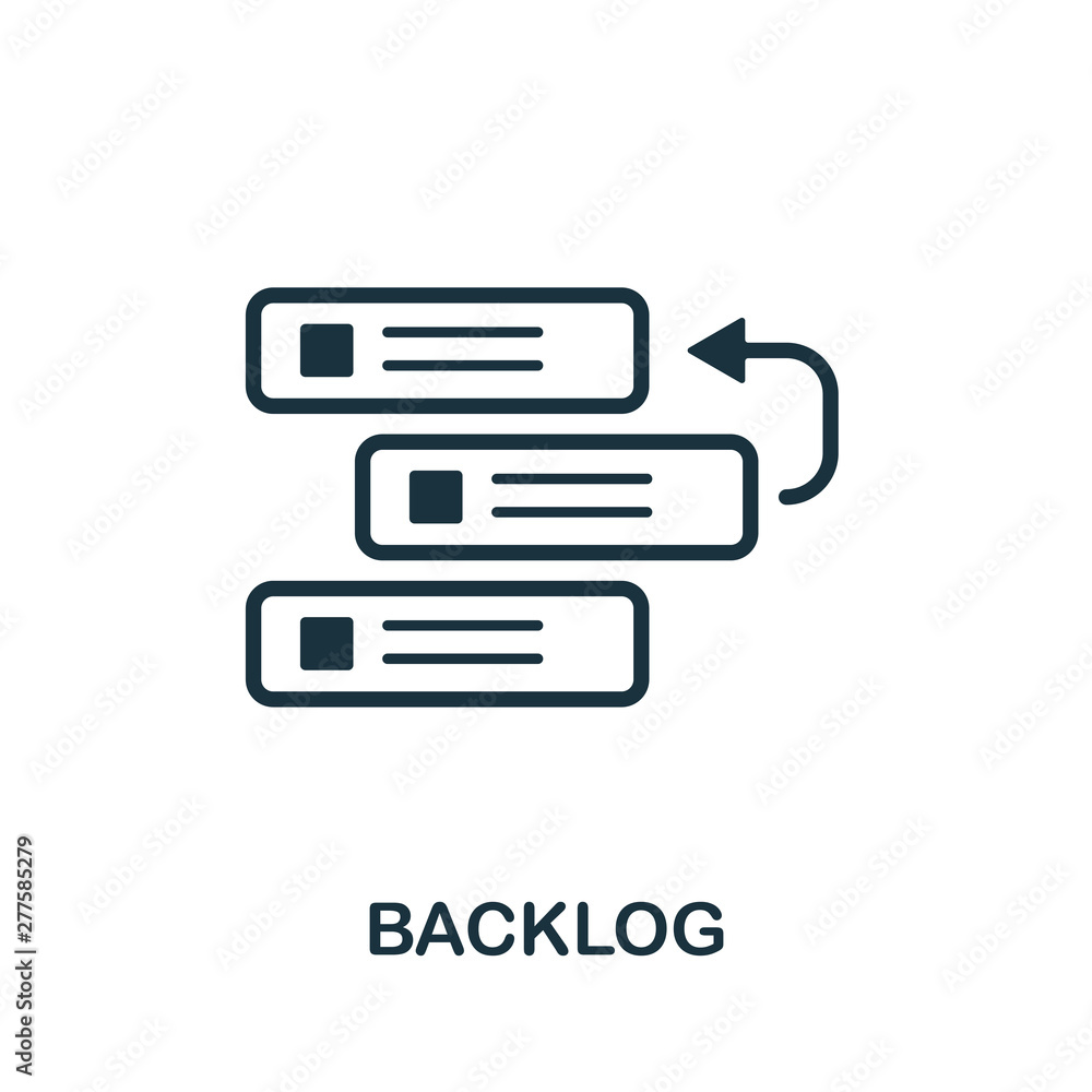 Backlog vector icon symbol. Creative sign from agile icons collection ...