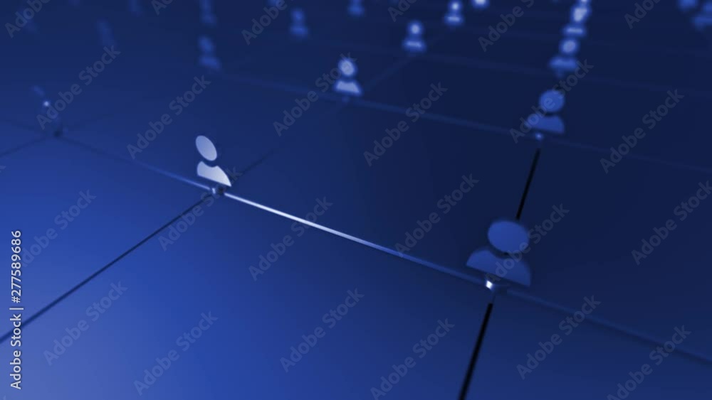 Network connect people With Light And Blue Background Looped Stock ...