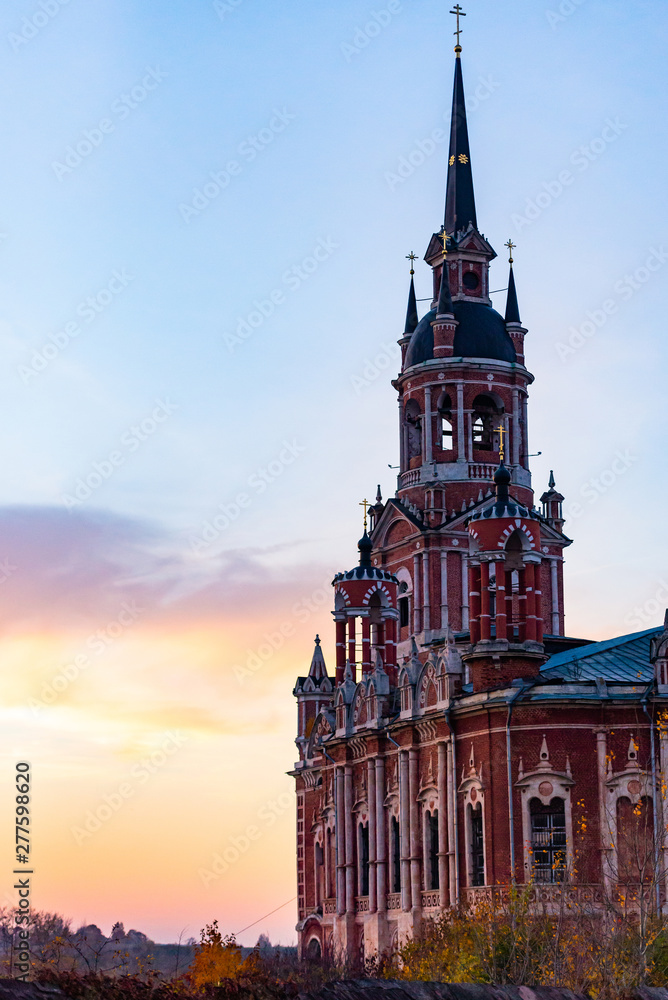 Gothic Orthodox Cathedral. Neo-Gothic Orthodox Church with Masonic ...