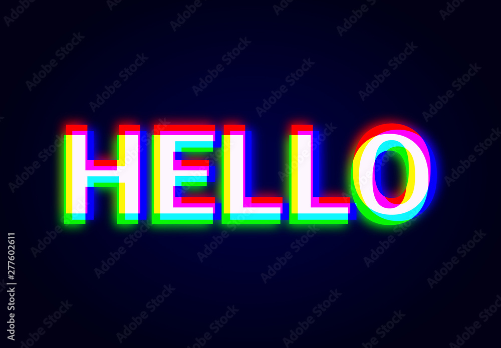 Glowing RGB Text Effect Stock Template | Adobe Stock