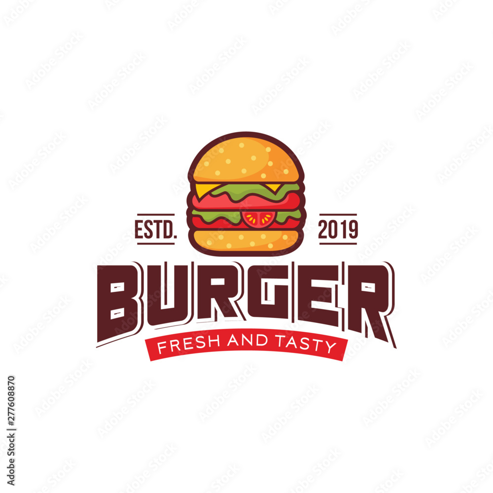 Burger Logo Vectors Stock Vector | Adobe Stock