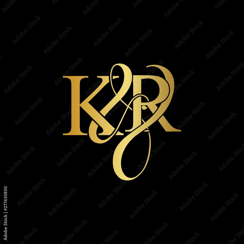 Vecteur Stock K & R KR logo initial vector mark. Initial letter K & R ...