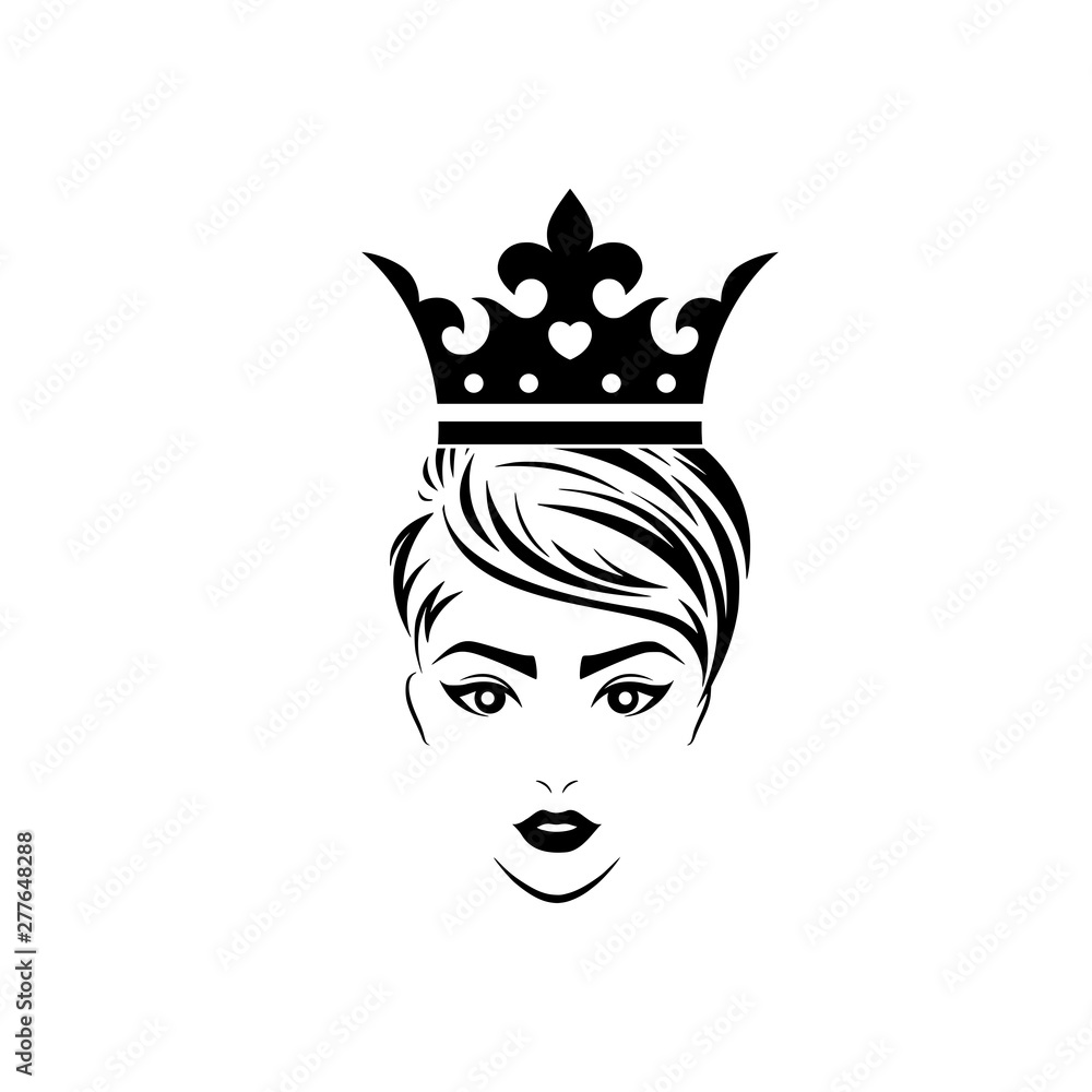 Queen logo. Simple illustration of queen logo for web Stock ...