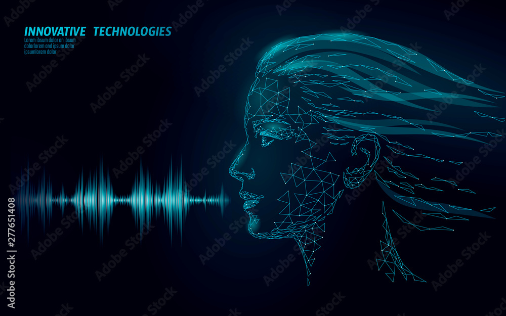 Virtual assistant voice recognition service technology. AI artificial ...