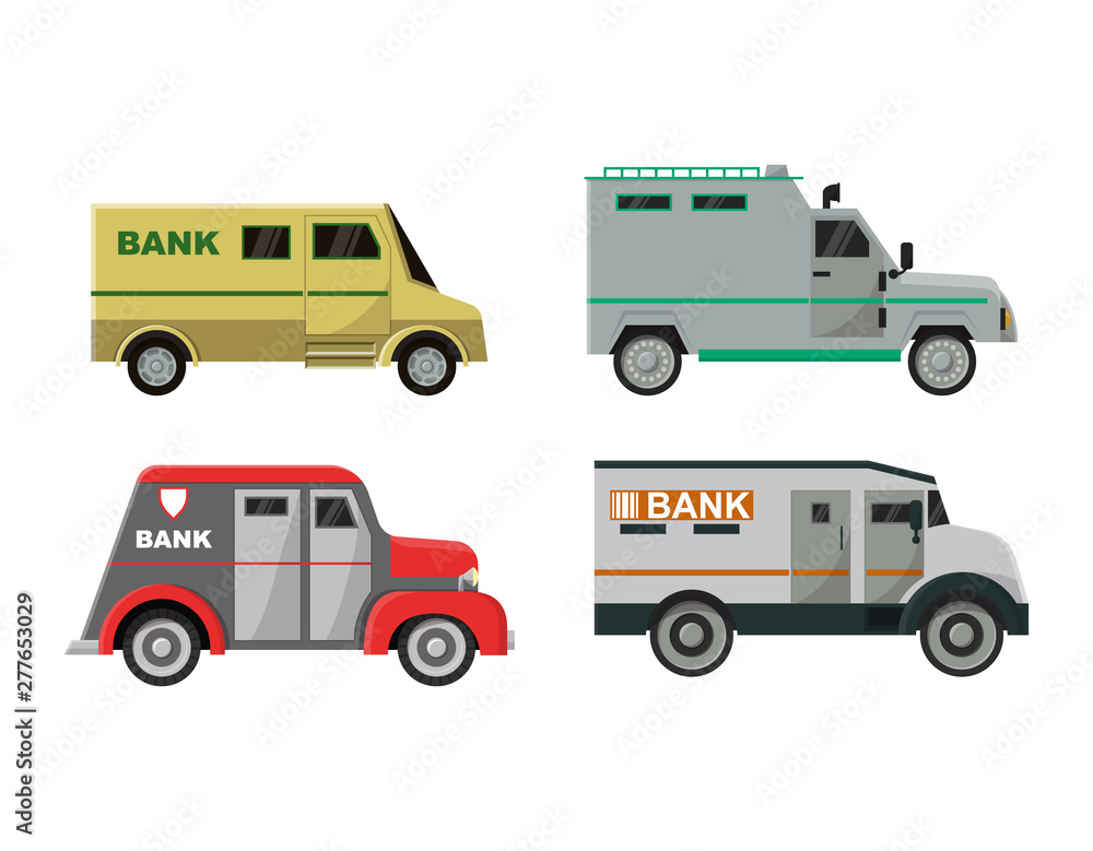 Armored vehicle vector bank cash van transport car illustration armor ...
