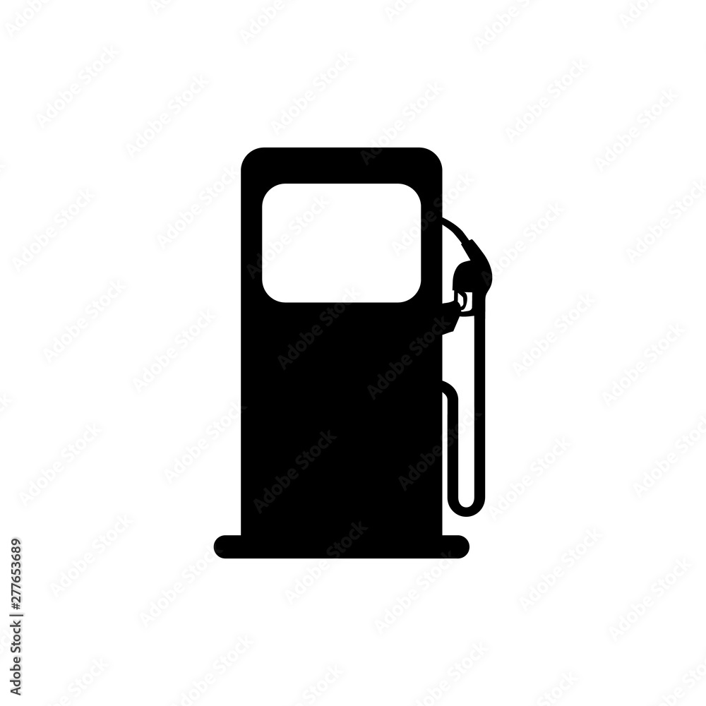 Gas Station - Vector Illustration - Isolated On White Blackground Stock ...