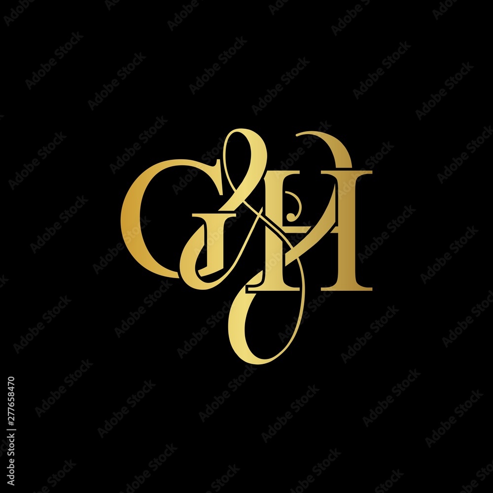G & H / GH logo initial vector mark. Initial letter G and H GH logo ...