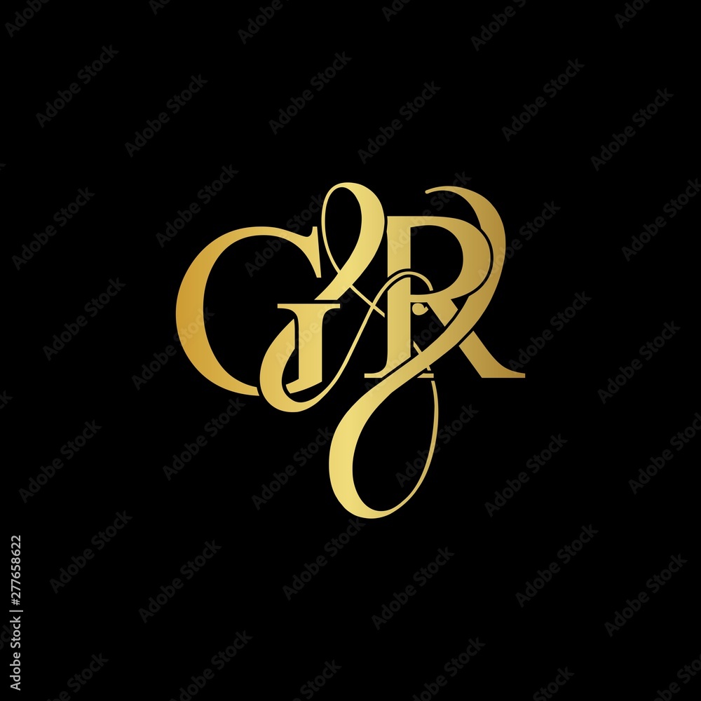 G & R / GR logo initial vector mark. Initial letter G and R GR logo ...