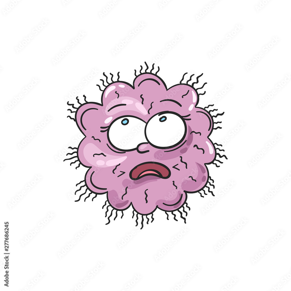 Microbe doodle. Virus sketch. Bacteria. Cell. Germ. Allergy. Disease ...