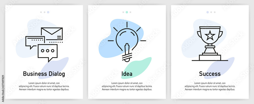 Strategy Icons for Website and mobile app onboarding screens vector ...