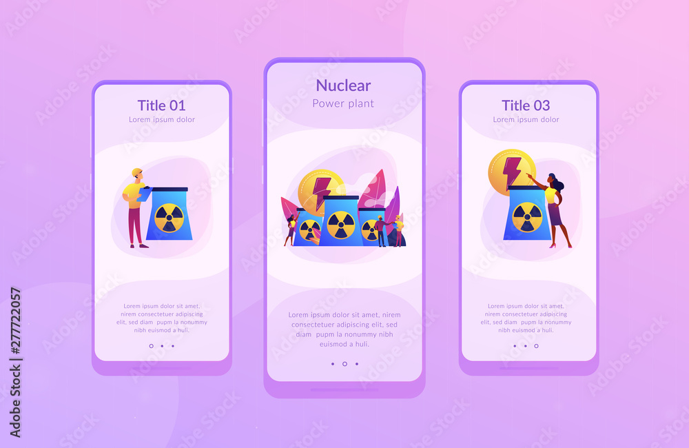 Engineers working at nuclear power plant reactors releasing energy ...