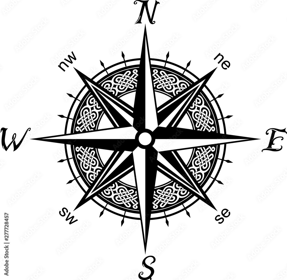 Celtic Compass Tattoo Stock Vector | Adobe Stock