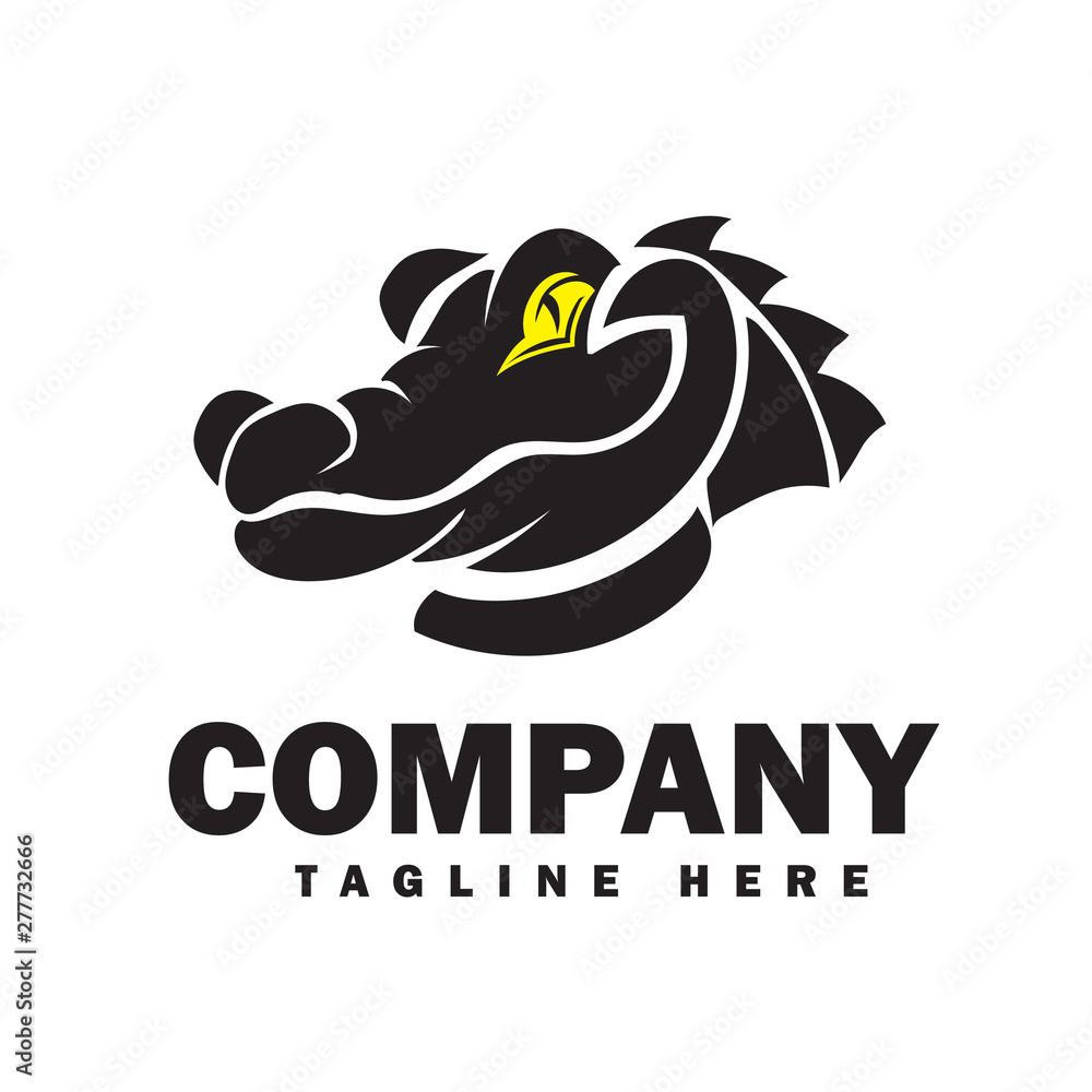 arrogant head face crocodile logo design inspiration Stock Vector ...