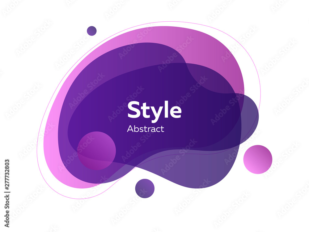 Violet and purple abstract transparent layers and circles. Fluid shapes ...