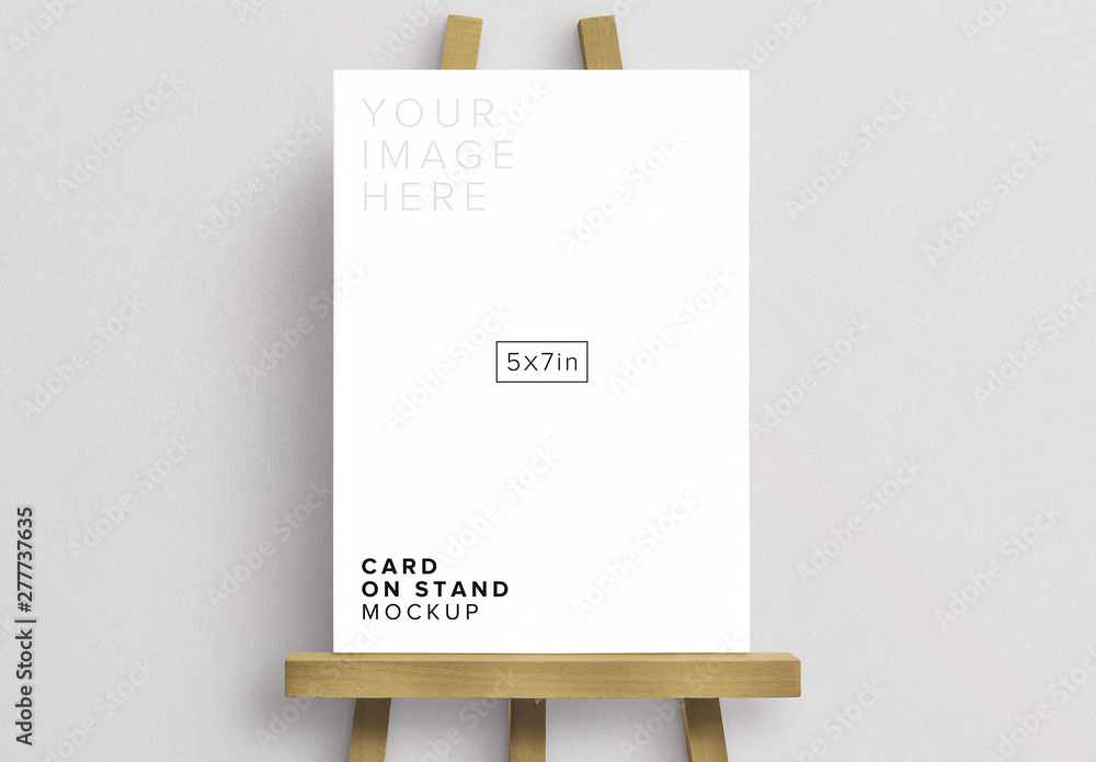 Card on a White Stand Mockup Stock Template | Adobe Stock