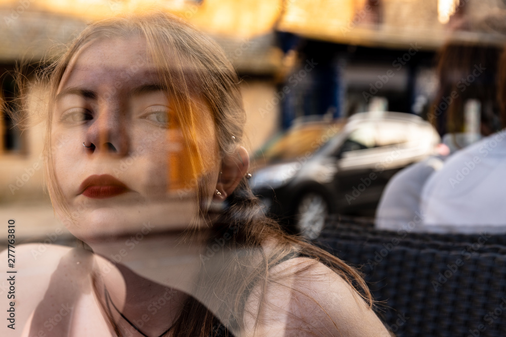 transparent girl Surrealist scene Stock Photo | Adobe Stock