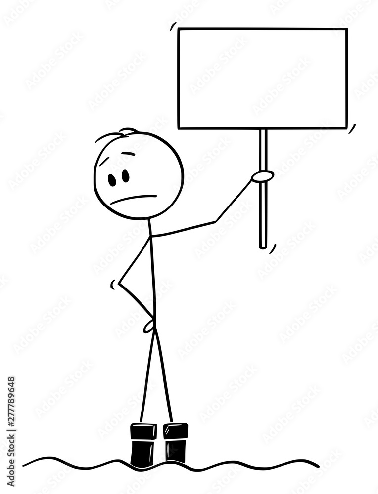 Vector cartoon stick figure drawing conceptual illustration of man ...