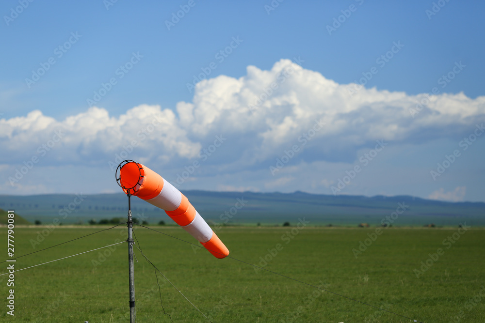 Details with a wind direction indicator on an airport Stock Photo ...