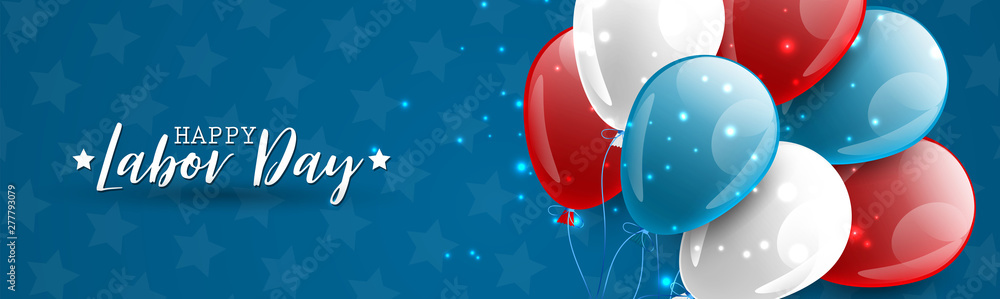Happy Labor Day banner or website header design. USA National holiday ...