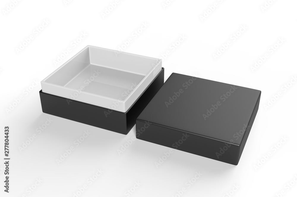 White blank luxury rigid neck box with inner foxing for branding ...