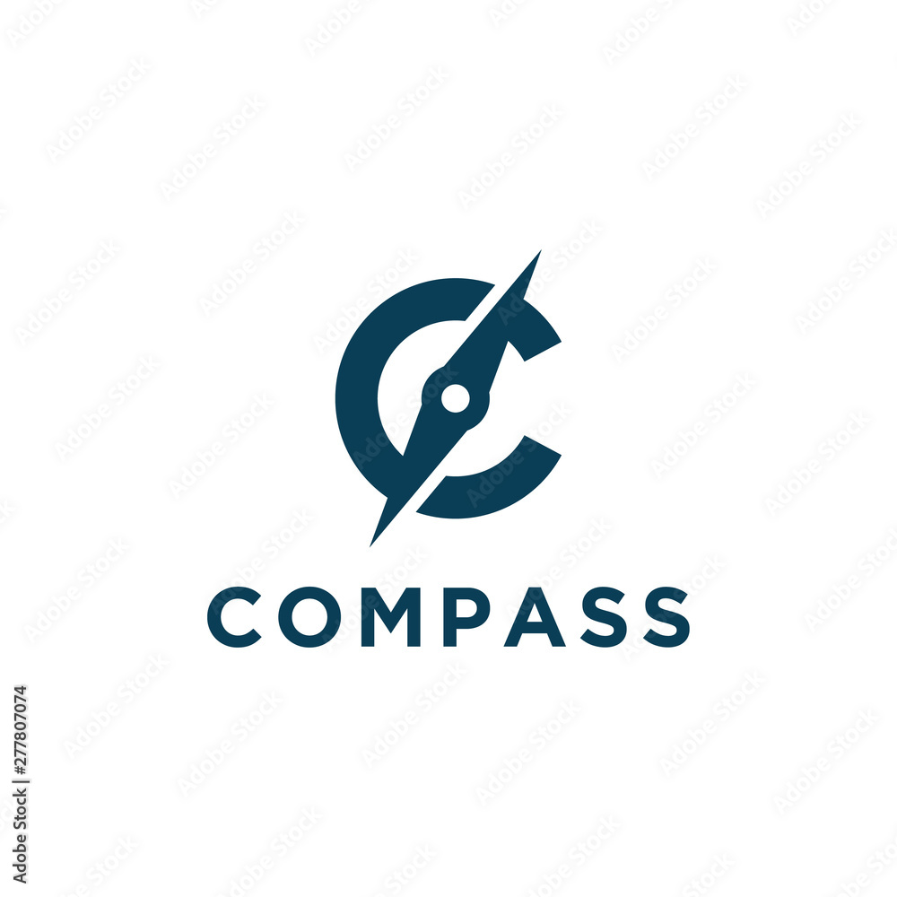 C letter for compass icon symbol vector logo design Stock-Vektorgrafik ...