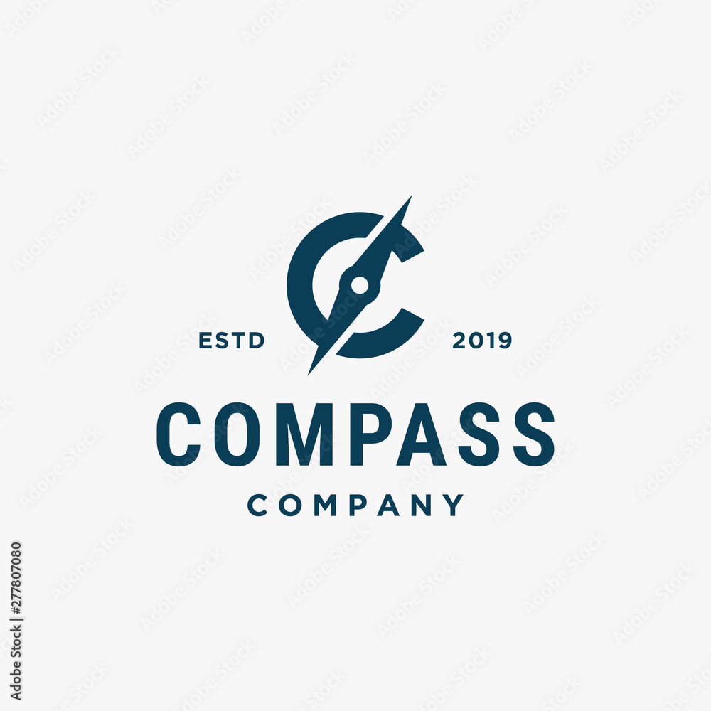 C letter for compass icon symbol vector logo design Stock Vector ...