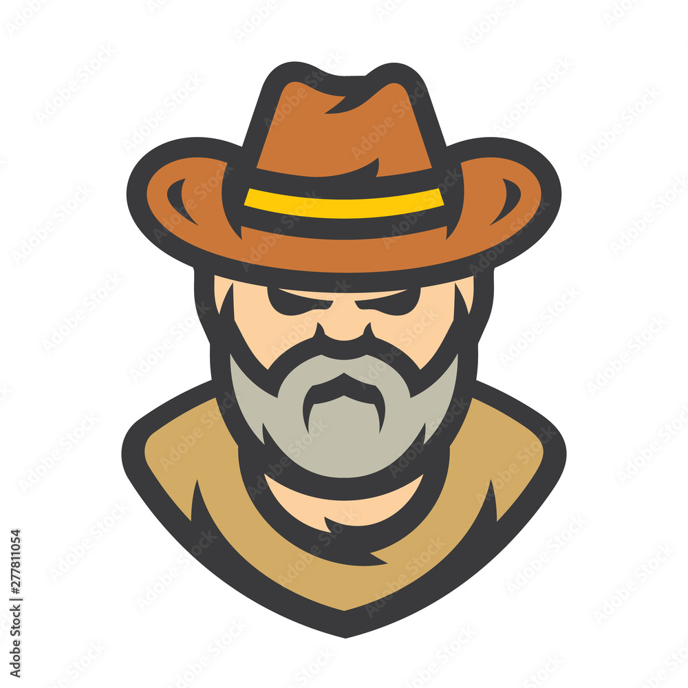 American cowboy Vector Cartoon illustration Stock Vector | Adobe Stock