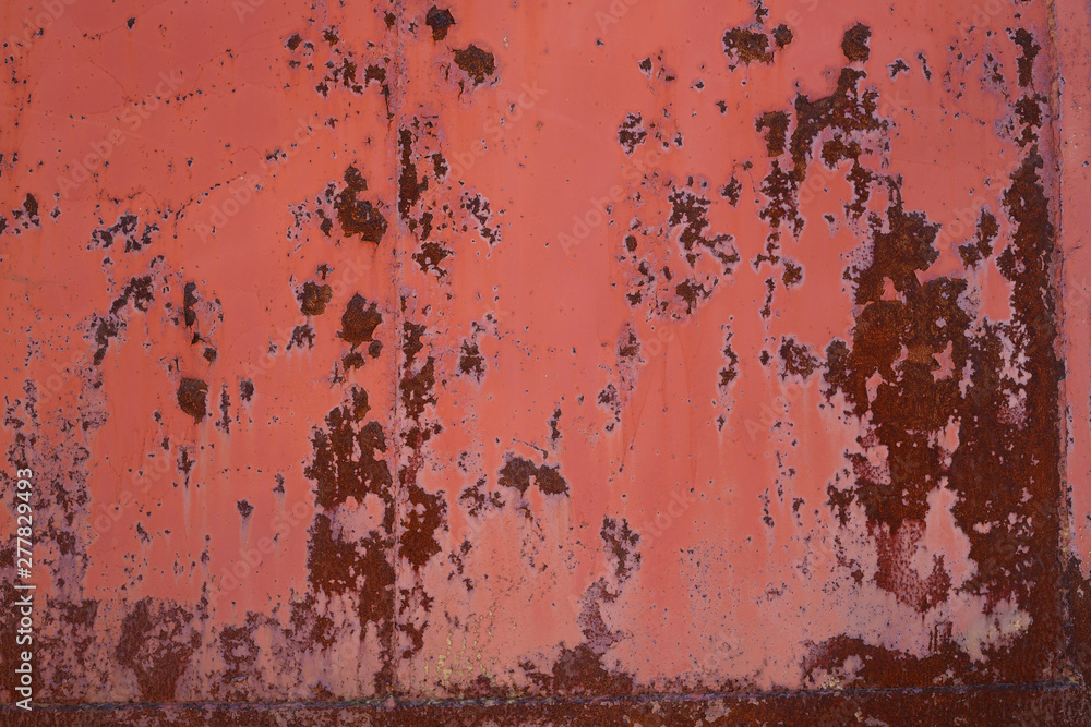 Old rusted metal texture. The surface of the red iron wall. Perfect for ...