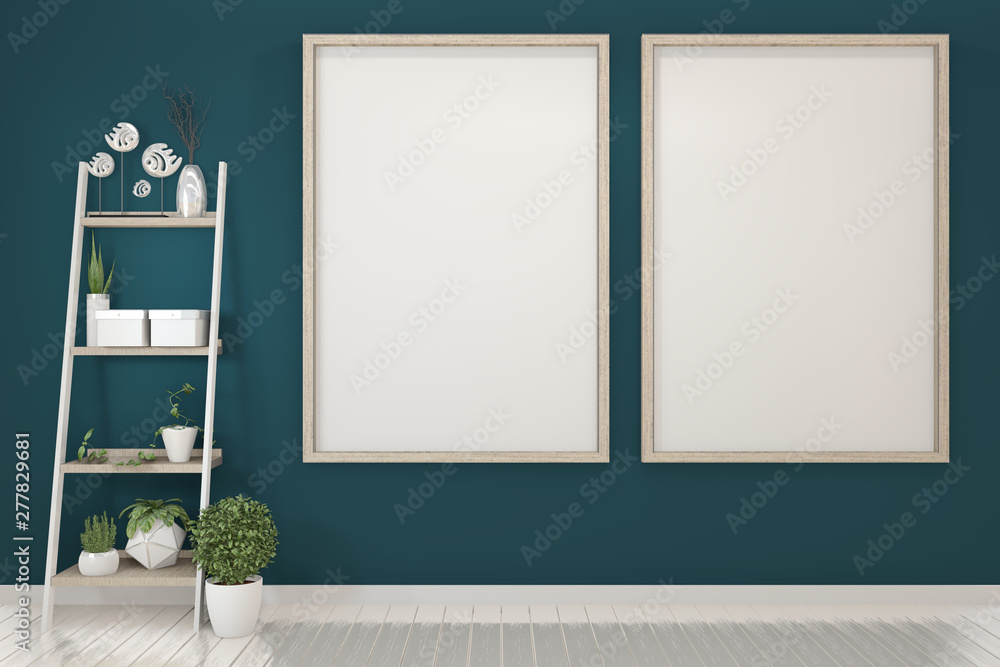 mock up room interior design.3D rendering Stock Illustration | Adobe Stock