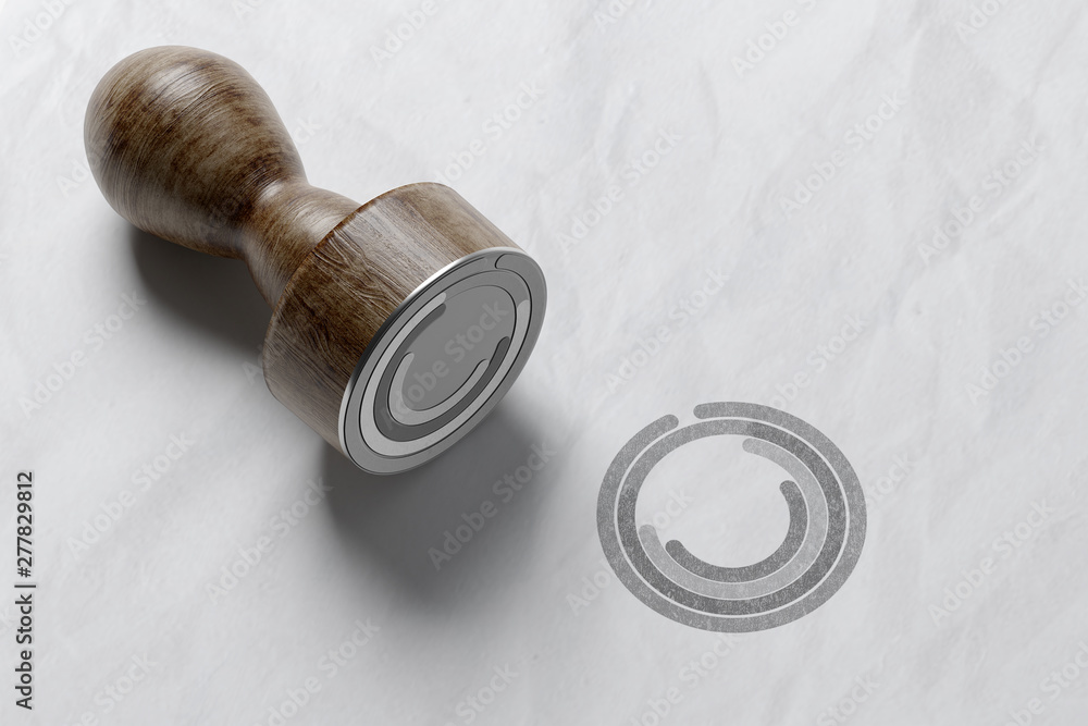 Circle Stamp Mockup - 3d rendering Stock Photo | Adobe Stock