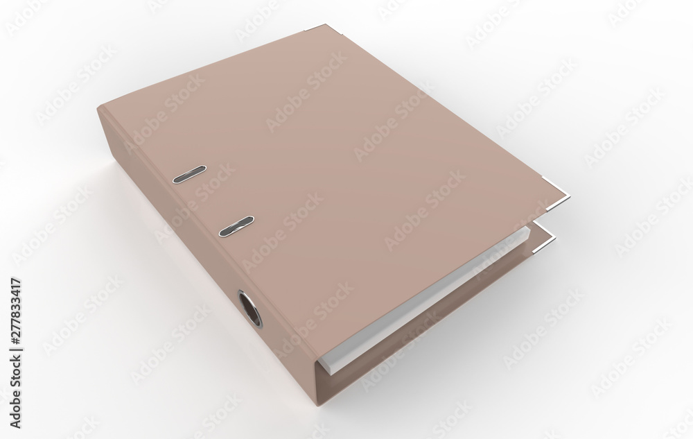 Blank ring binder folder design mockup. Self-binder mock up with stack ...