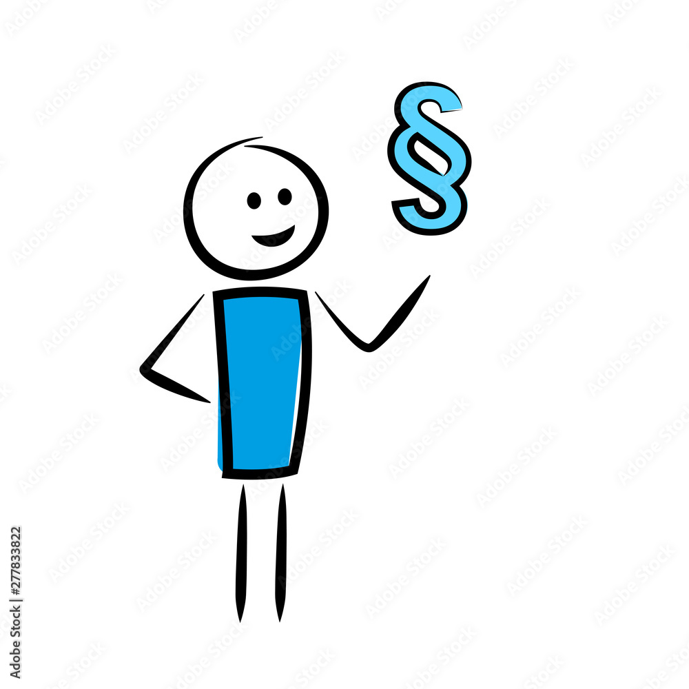 Strichmännchen mit Paragraph เวกเตอร์สต็อก | Adobe Stock