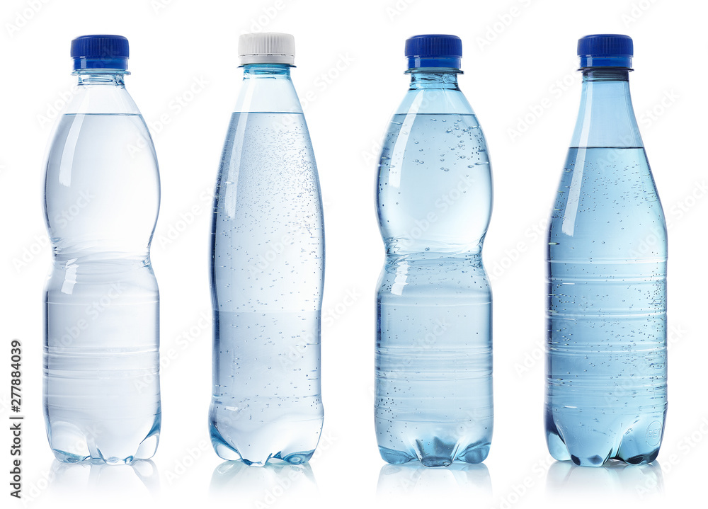 Collection of various bottles of water Stock Photo | Adobe Stock