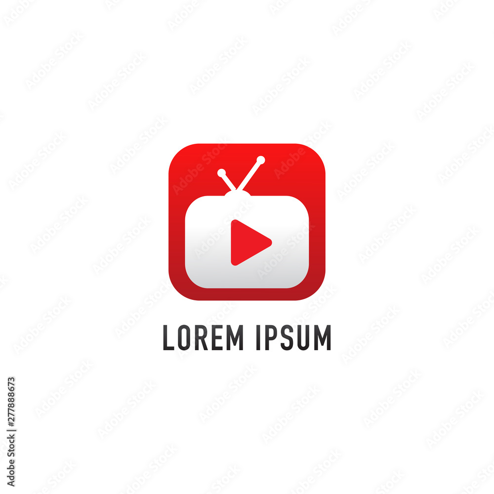 TV Live Streaming, Online Television, Web TV, Simple and Clean Logo ...