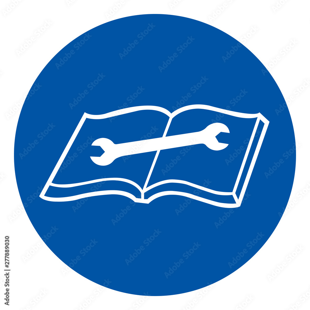 Read Technical Manual Symbol Sign,Vector Illustration, Isolated On ...