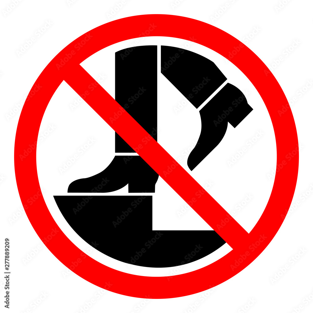 No Step Symbol Sign, Vector Illustration, Isolate On White Background ...