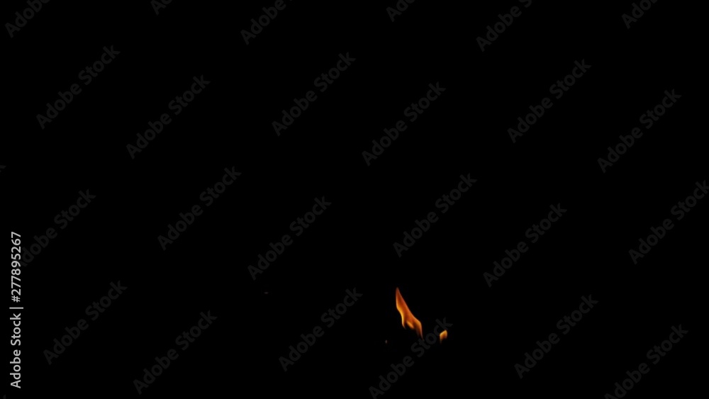 Fire Flames Igniting And Burning - Slow Motion. A line of real flames ...
