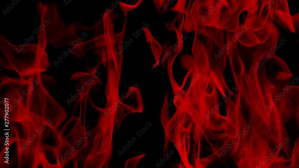 Fire Flames Igniting And Burning - Slow Motion. A line of real flames ...