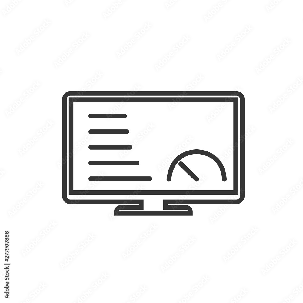 Project dashboard linear icon template color editable. dashboard in ...