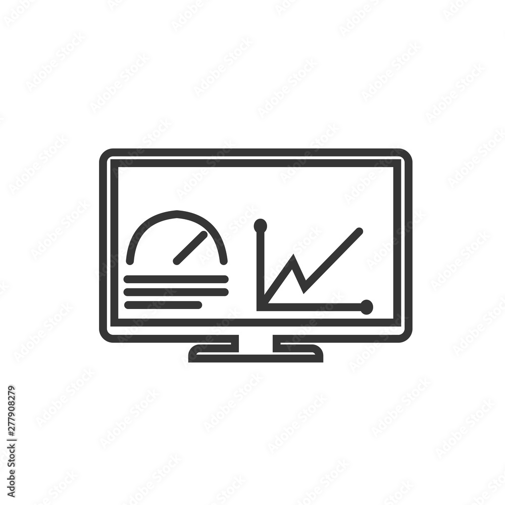 Project dashboard linear icon template color editable. dashboard in ...