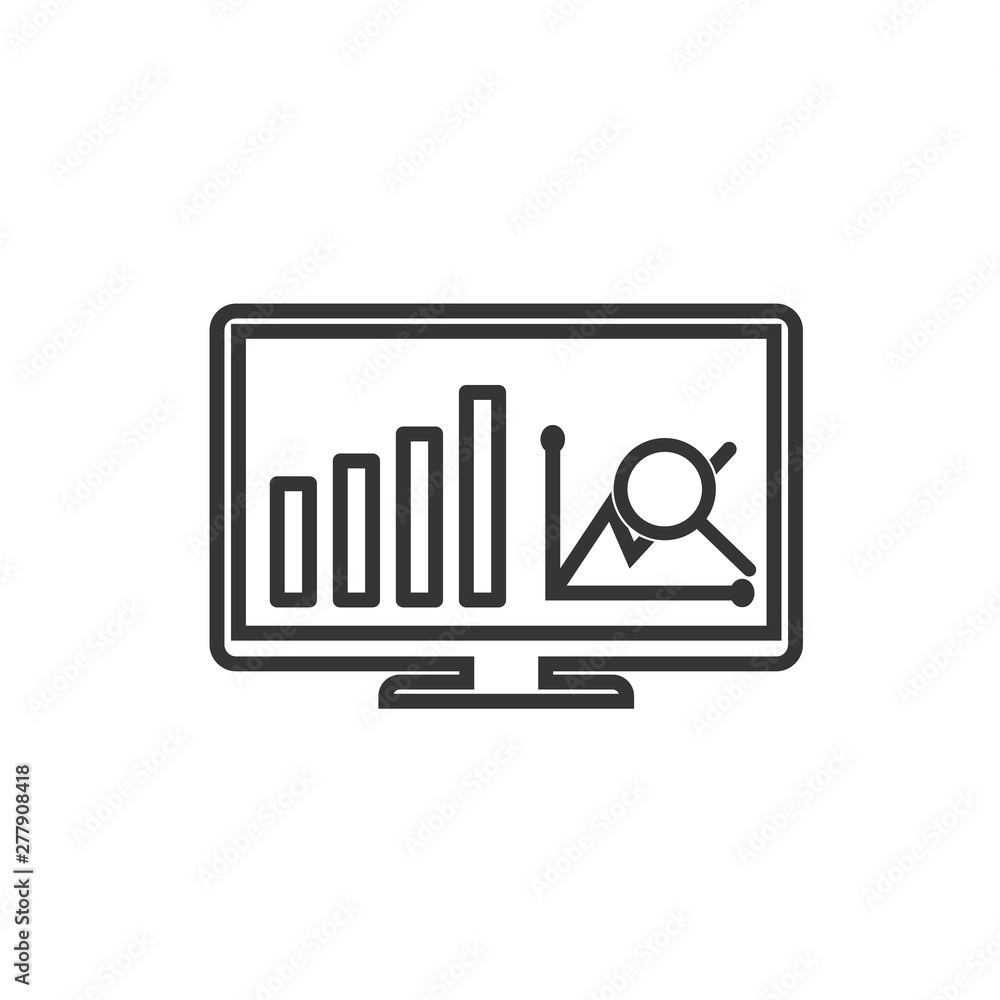 Vettoriale Stock Project dashboard linear icon template color editable ...