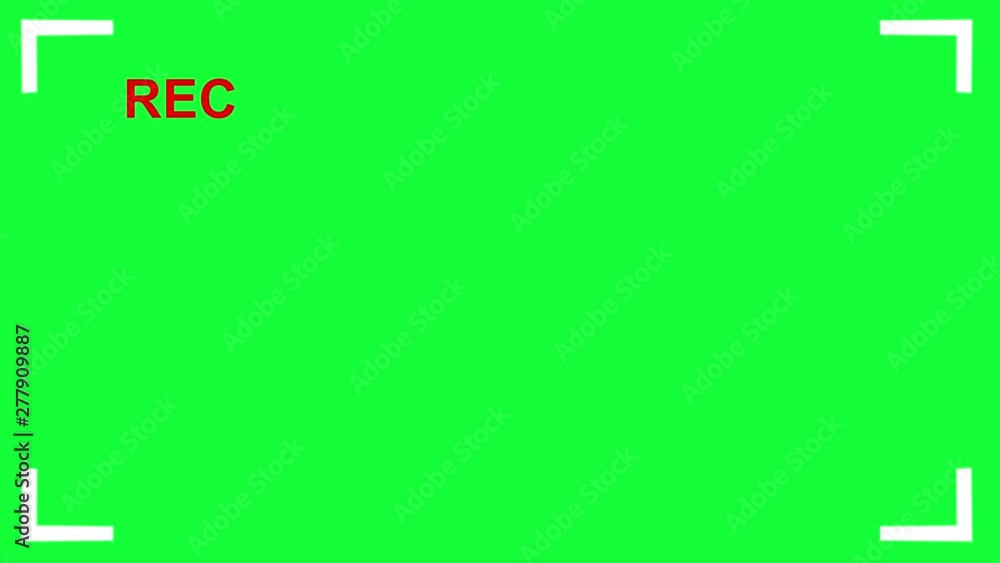 Cinematic camcorder, recorder. viewfinder with green screen, alpha ...