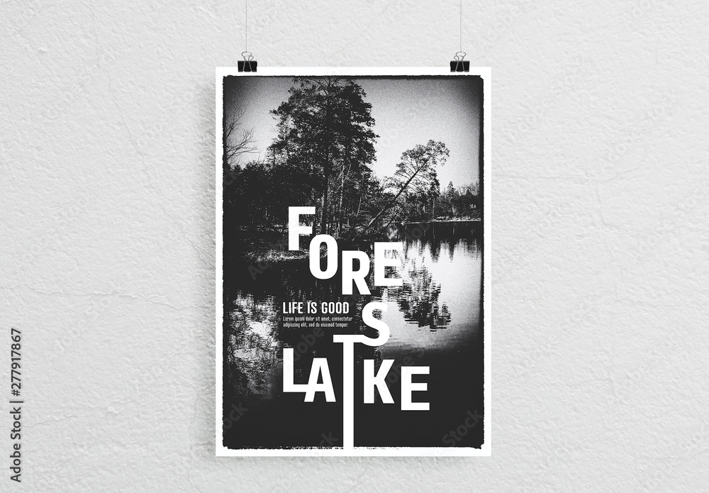 Poster Layout with Nature Photo Element Stock Template | Adobe Stock