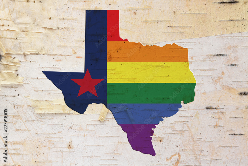 A rustic old Texas pride flag with state map on weathered wood Stock ...