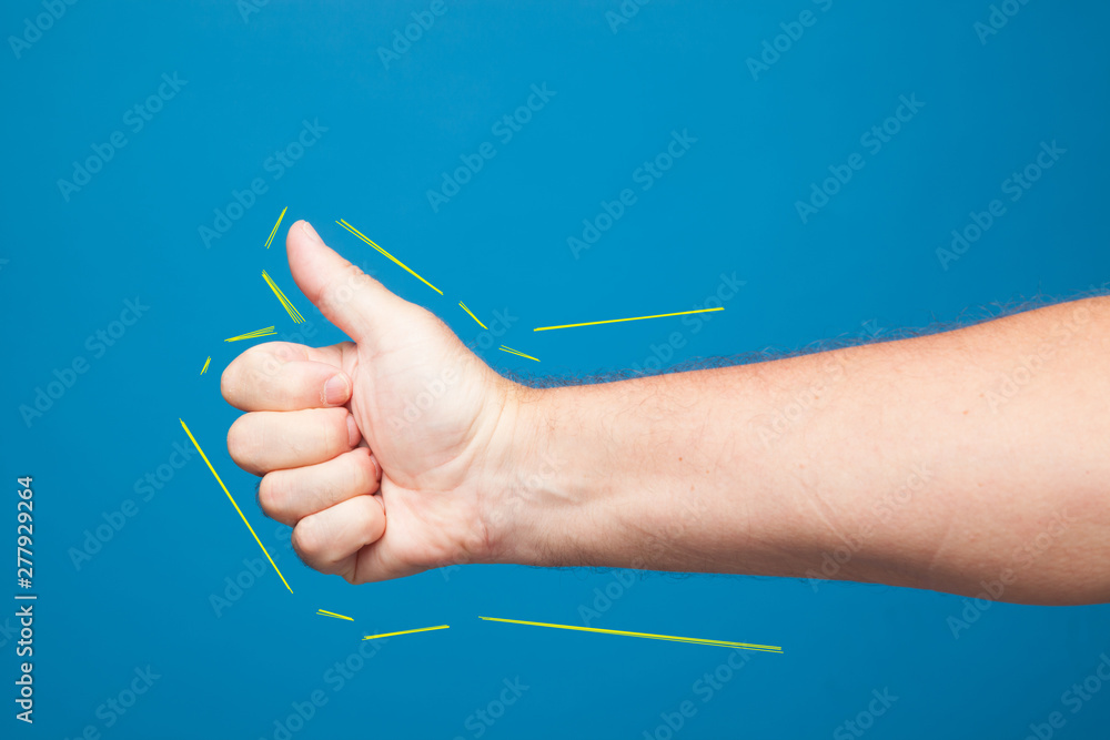 Mano y dedos haciendo signos numéricos y expresiones simbólicas ...