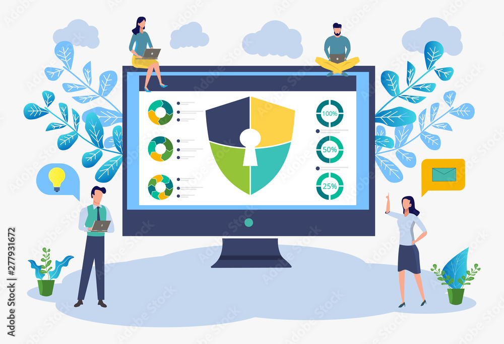 Image of cyber security concept. Illustrates the idea of cybersecurity ...