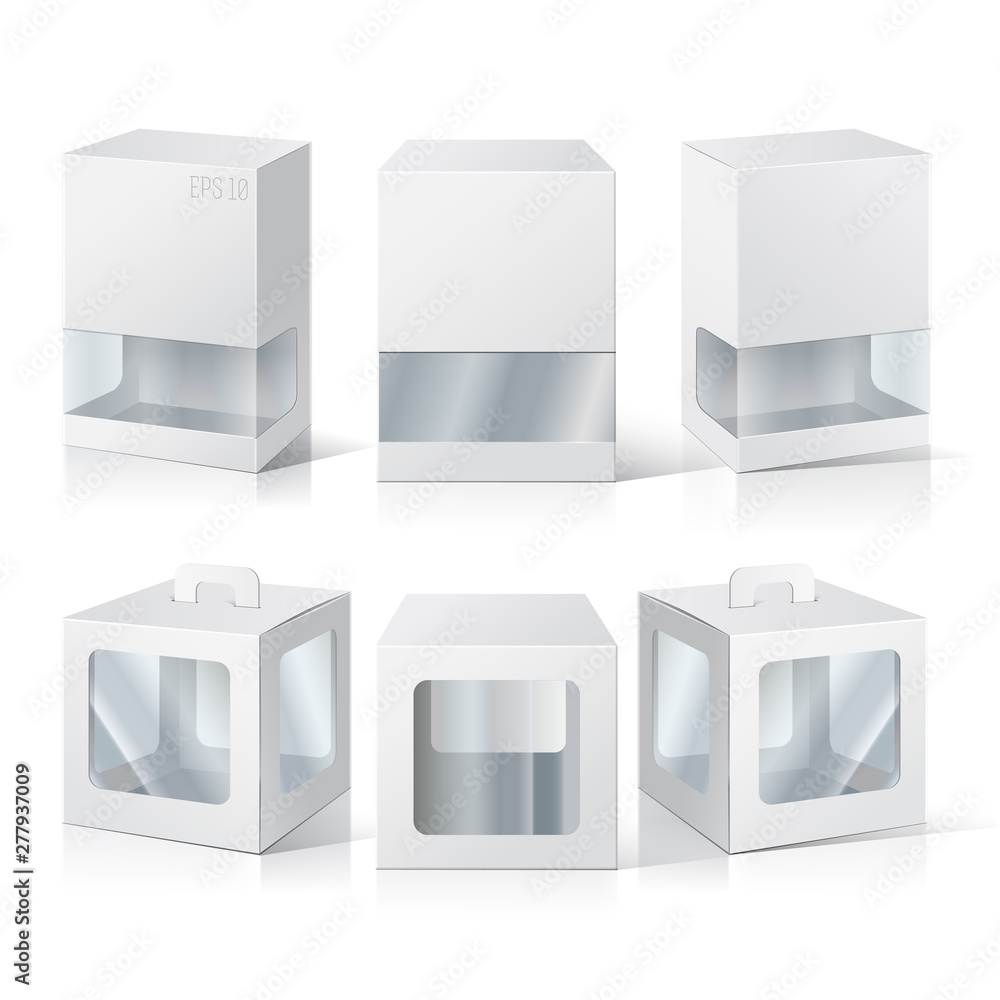 Carton Or Plastic Blank Package Box with a transparent plastic window ...